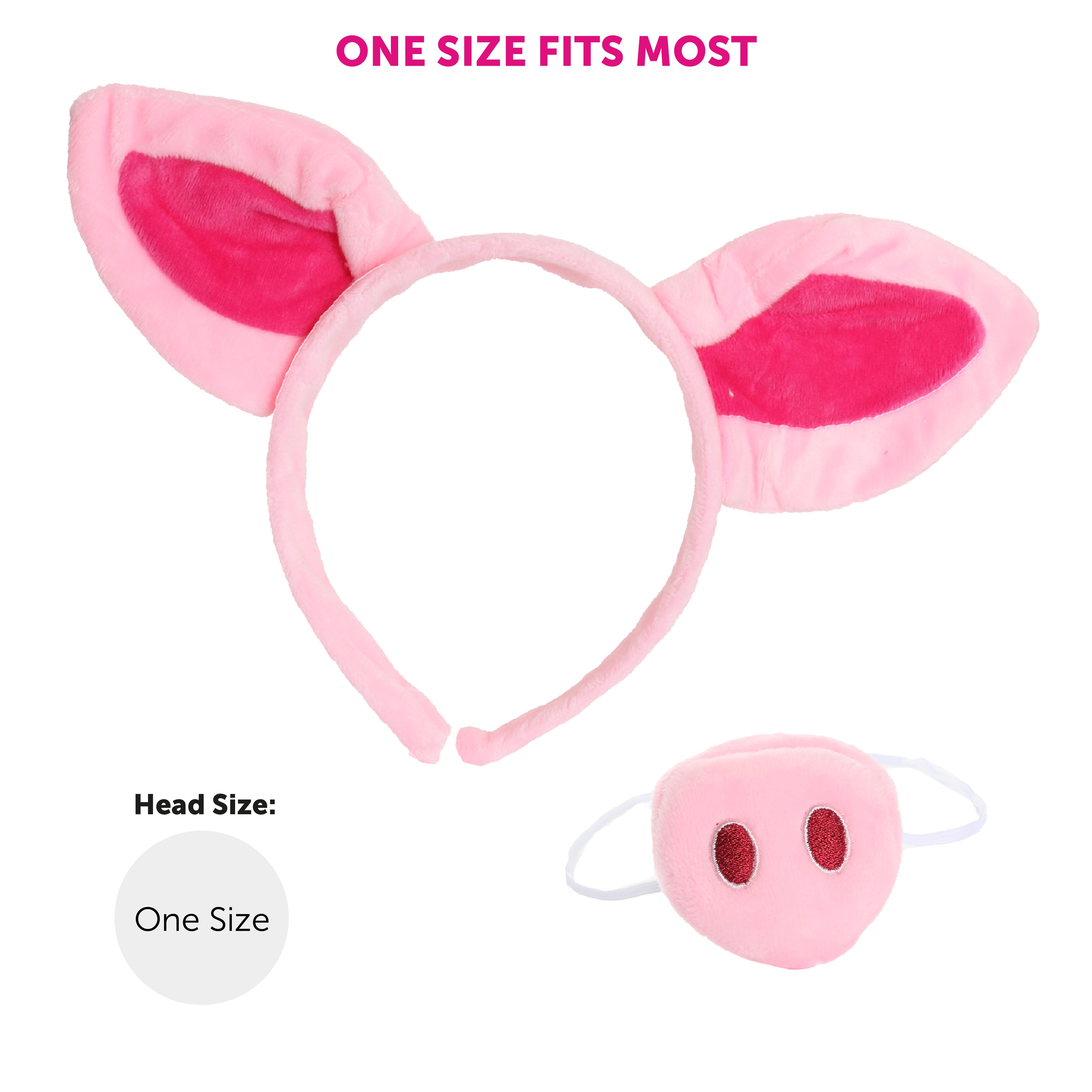 Girls Olivia Pig Costume | 5 Pcs | Dress, Tights, Ears, Nose & Tail - I ...