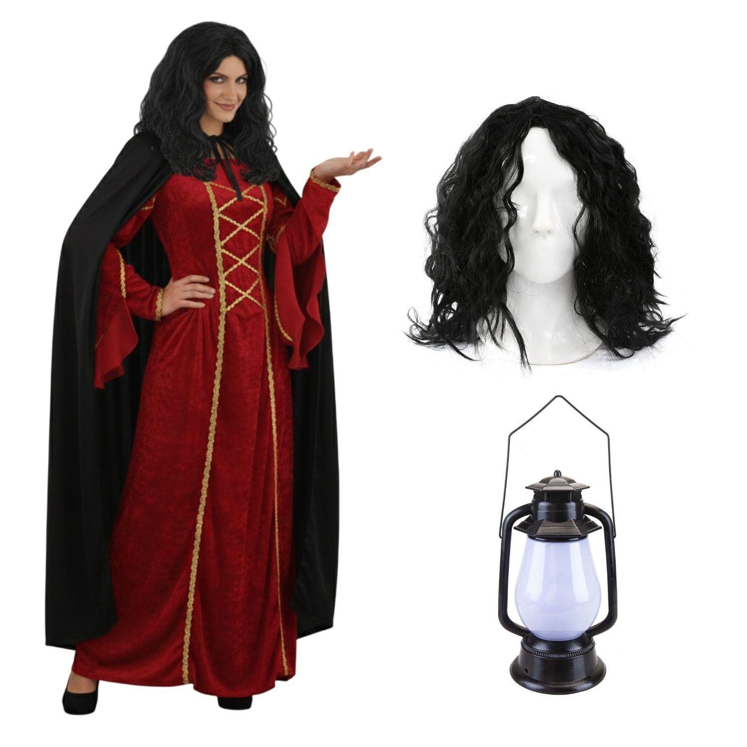 Ladies Evil Mother Costume | 4 Pcs | Dress, Cape, Wig & Lantern - I ...