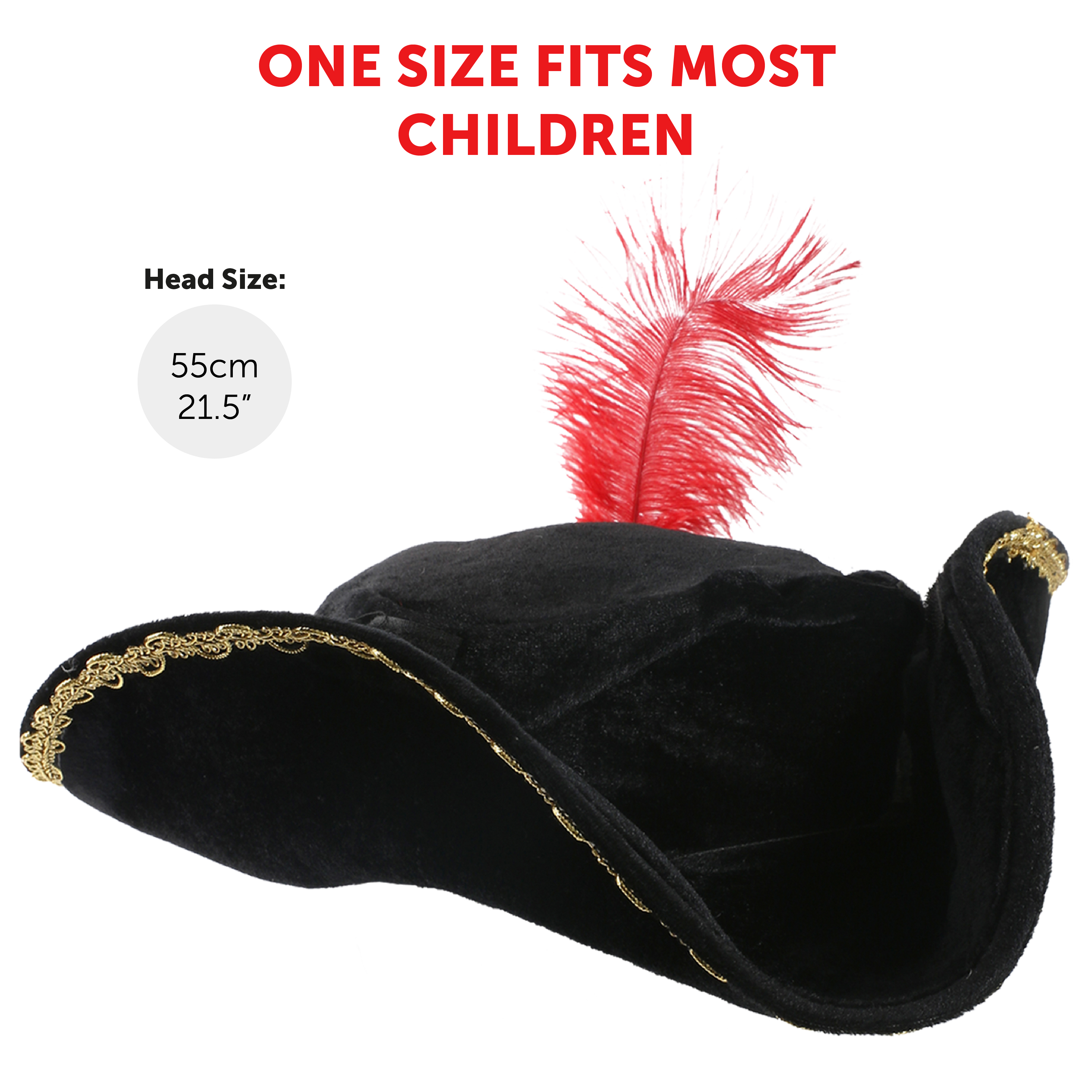 Childs Highway Rodent Accessory Set | 4 Pcs | Feather Tricorn Hat, Mask ...