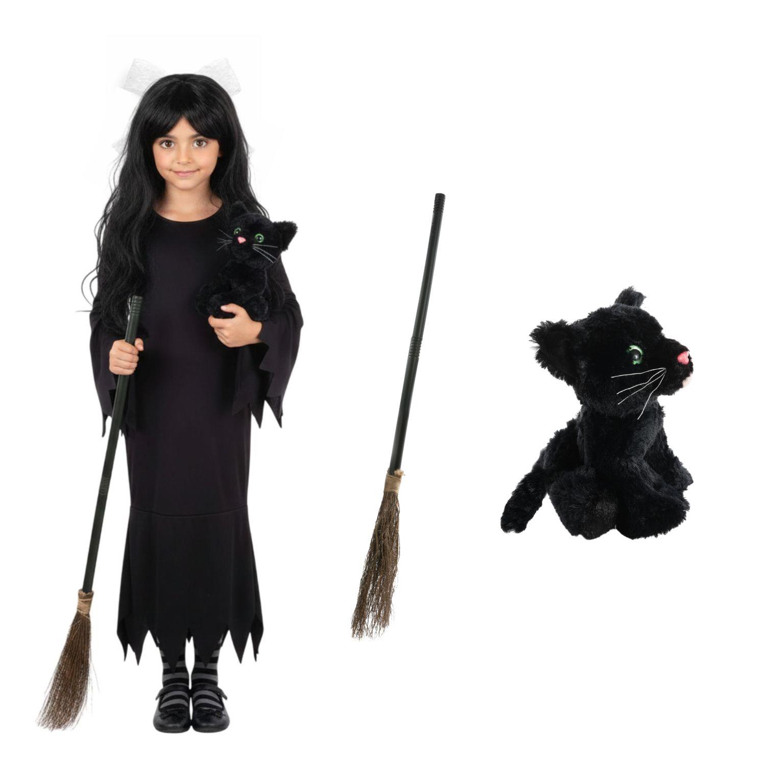Girls Dani Witch Costume | 3 Pcs | Dress, Broom & Cat Toy - I Love ...